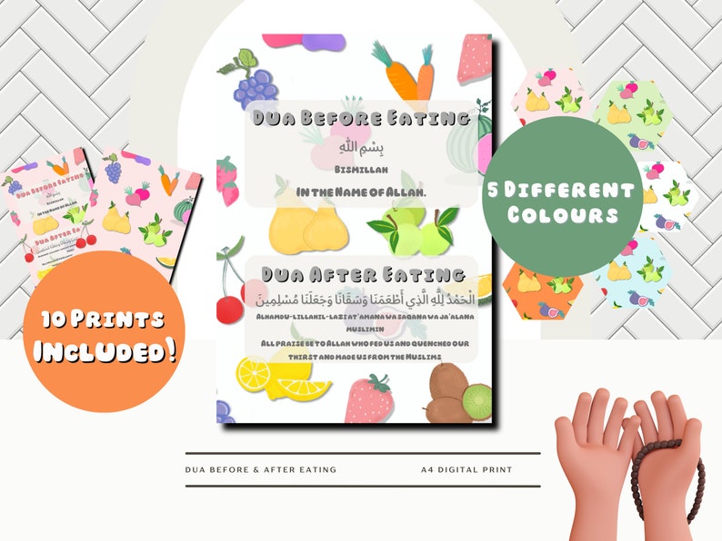 Dua Before Eating, Dua Before & After Eating, Islamic Kitchen Art ...