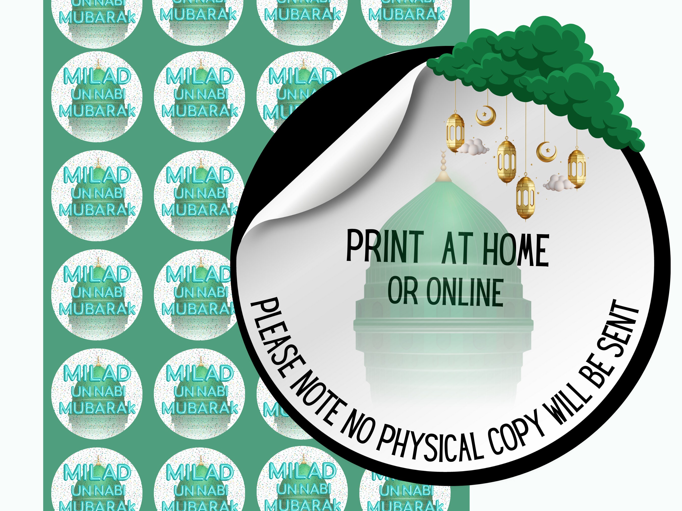 Milad Un Nabi Sticker Milad Sticker Milad Nabi Prophet - Etsy