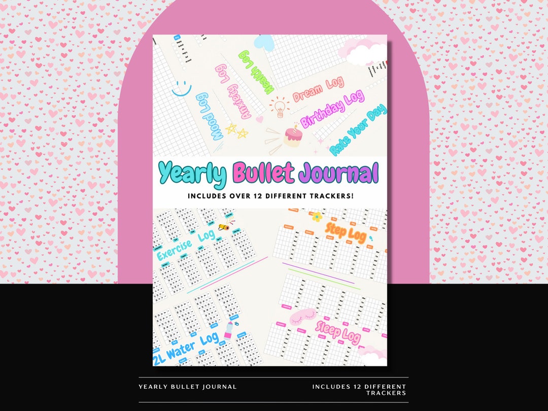 Yearly Bullet Journal | Digital | Pre-made | Printable - Etsy