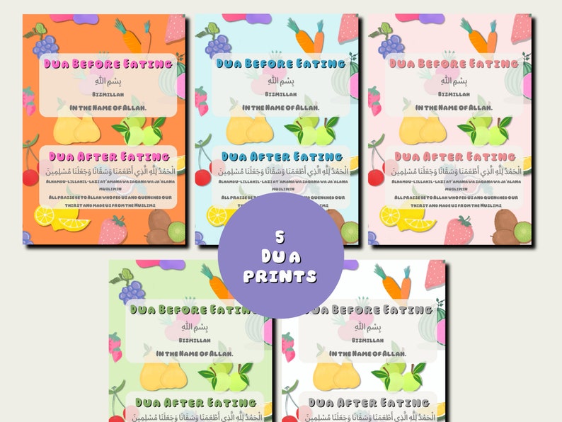 Dua Before Eating, Dua Before & After Eating, Islamic Kitchen Art ...