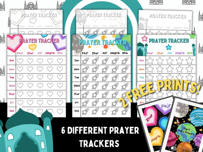 Muslim Children's Prayer Tracker, Salah Tracker Printable, Prayer Chart ...