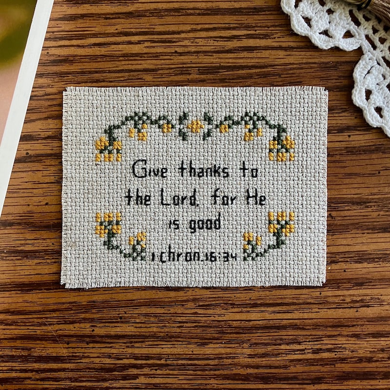 Cross Stitch Bible Verse - Etsy