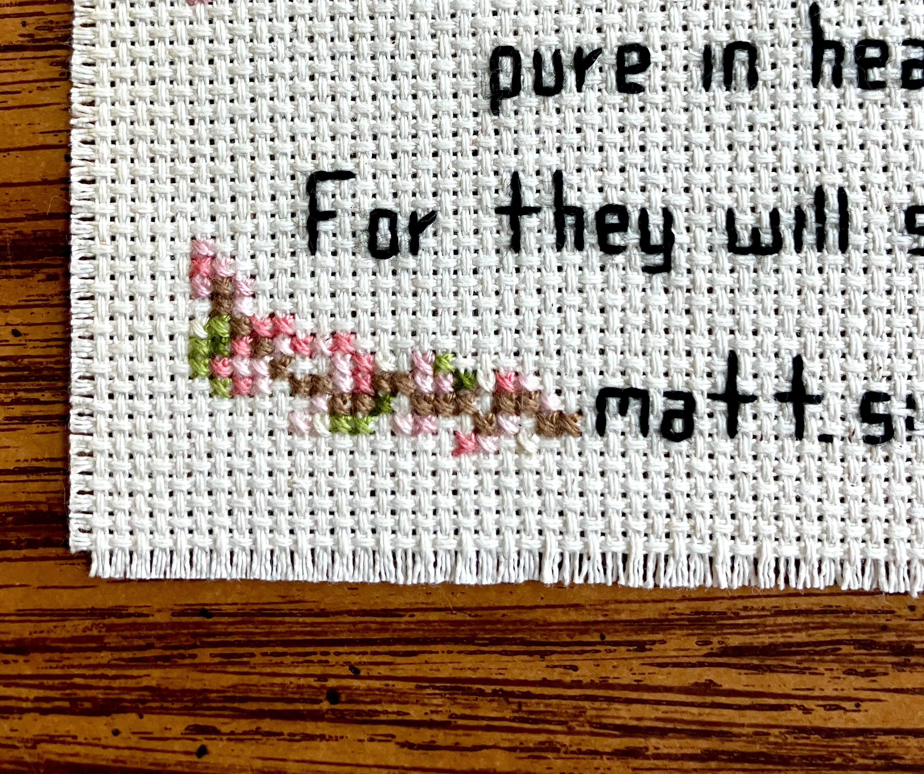 Bible Verse Cross Stitch Pattern Simple Bible Verse Cross Stitch ...