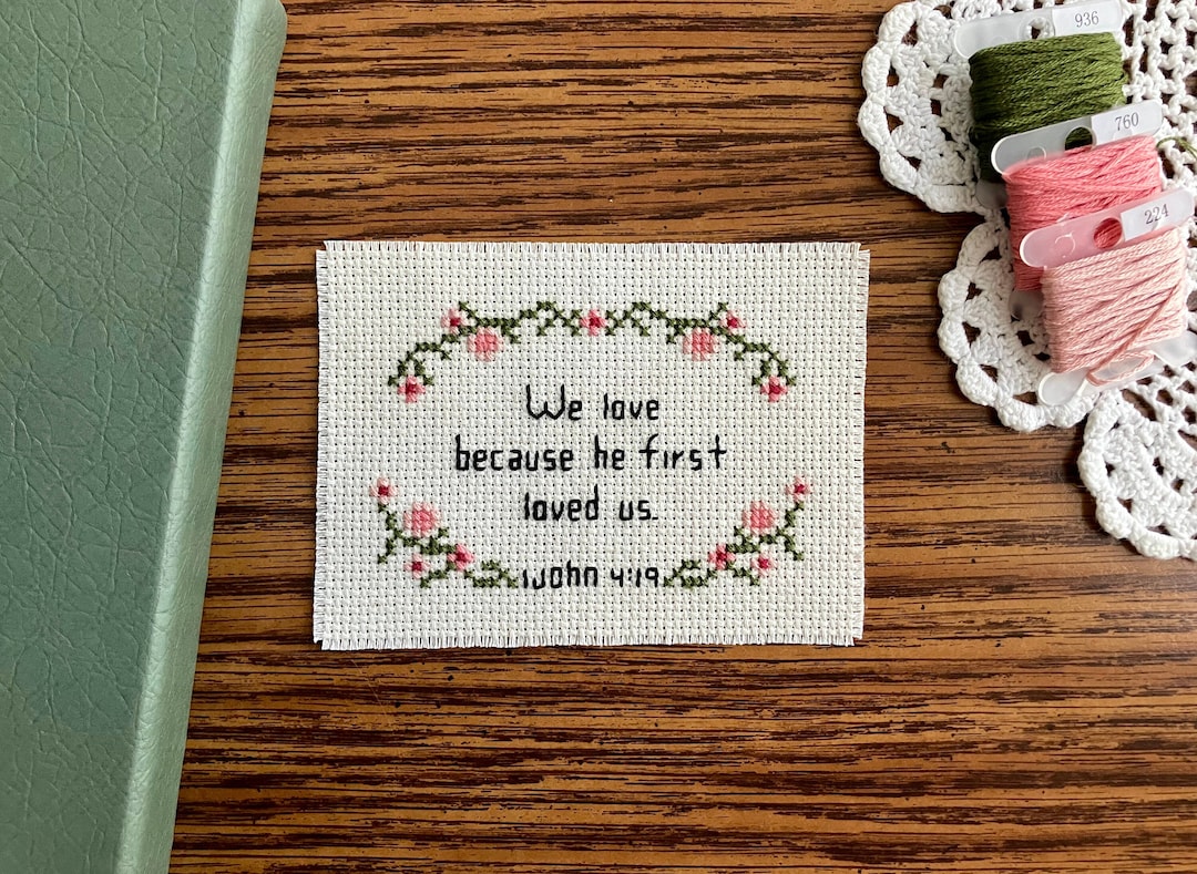 Simple Bible Verse Cross Stitch Pattern Bible Verse Love Cross Stitch ...