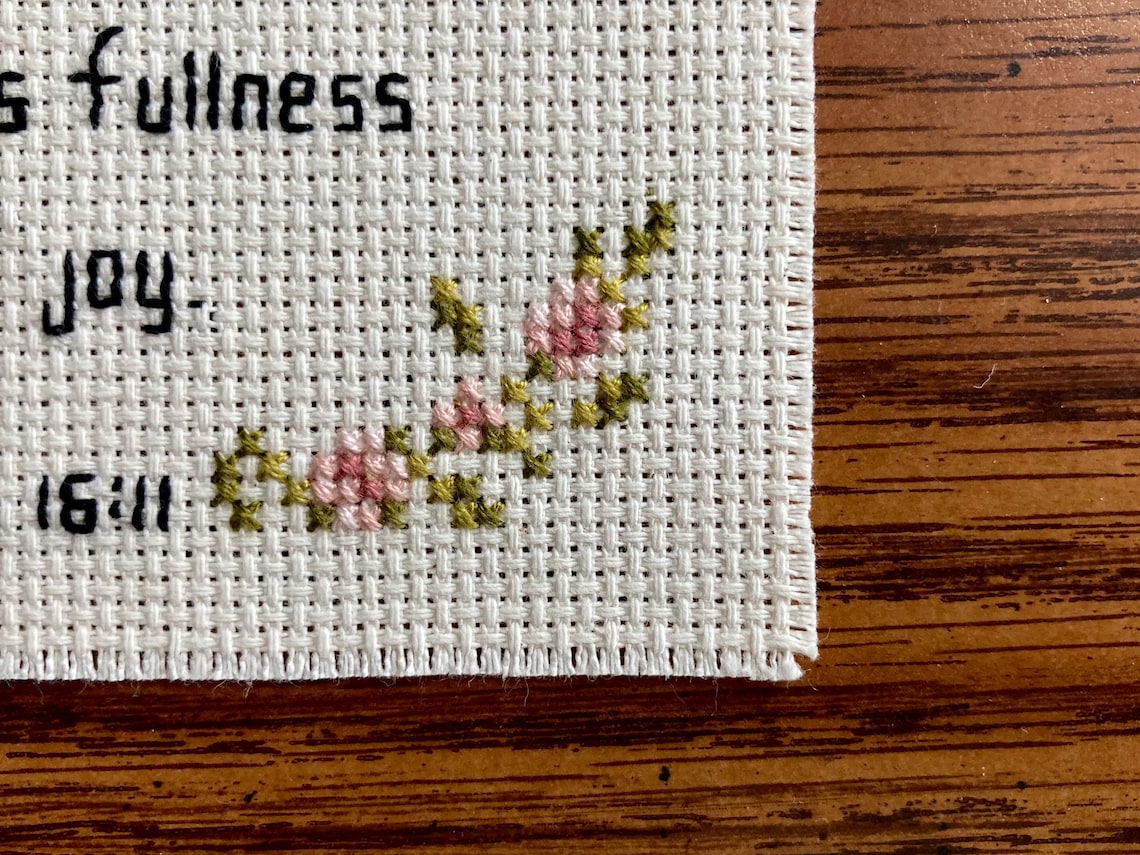 Bible Verse Cross Stitch Pattern Simple Bible Verse Cross Stitch ...