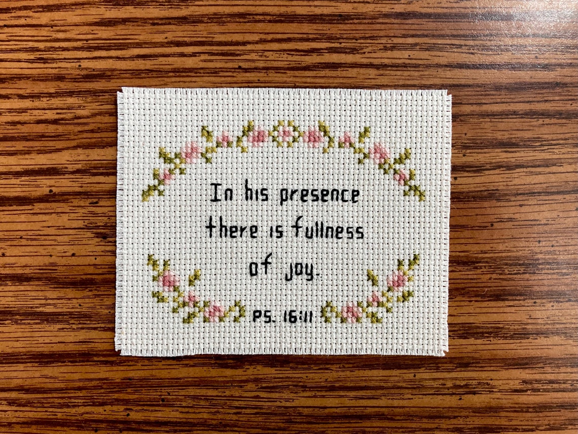 Bible Verse Cross Stitch Pattern Simple Bible Verse Cross Stitch ...