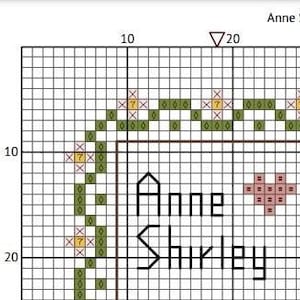 Anne of Green Gables Cross Stitch Pattern Anne of Green Gables Bookmark ...
