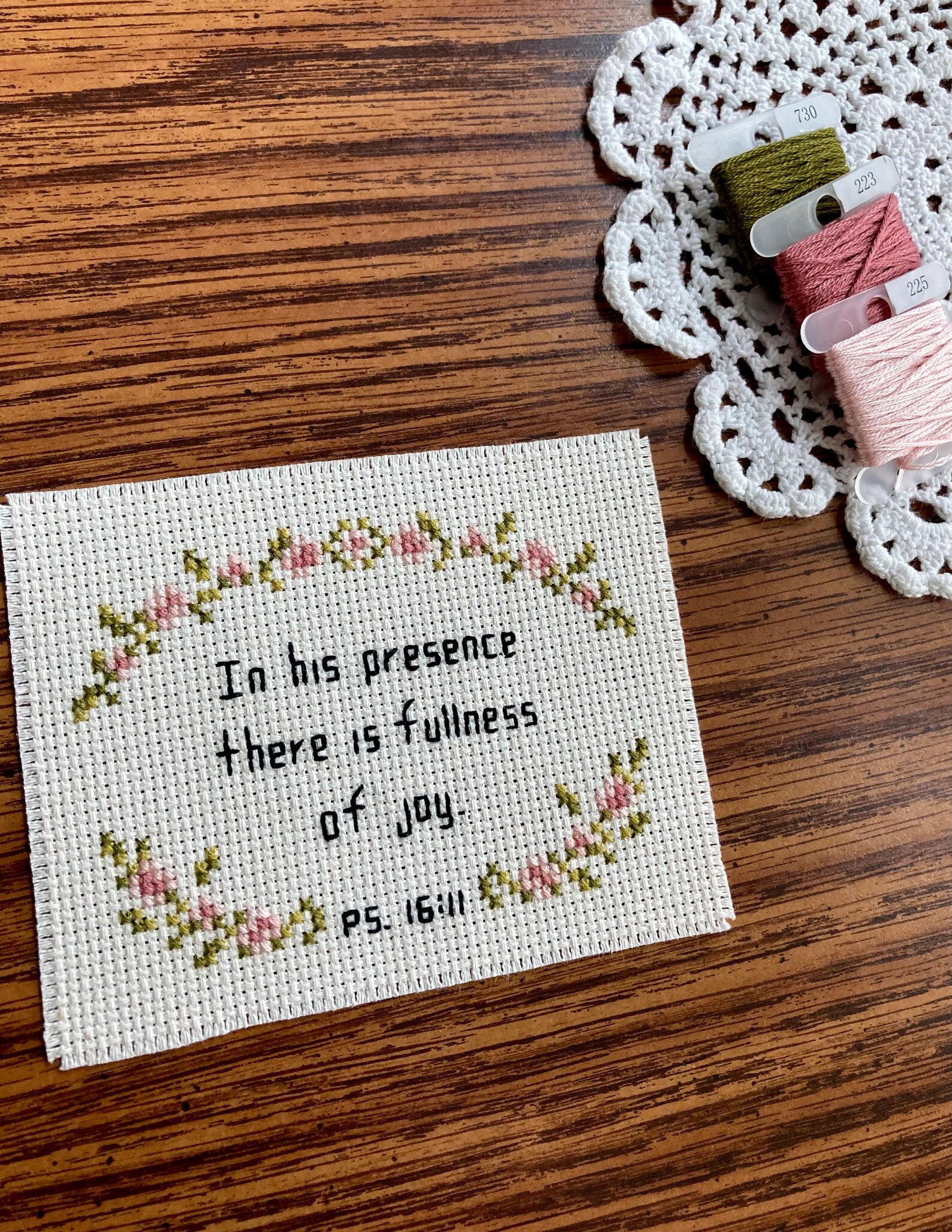 Bible Verse Cross Stitch Pattern Simple Bible Verse Cross Stitch ...