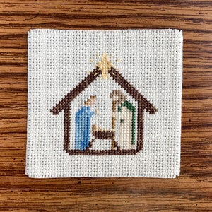 Small Nativity Cross Stitch Simple Nativity Cross Stitch Nativity Cross ...