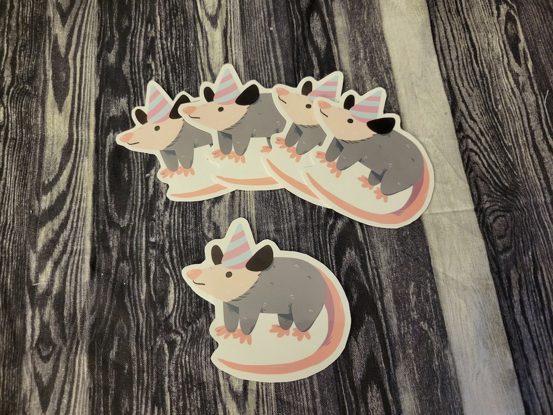 Party Possum Vinyl Sticker - Etsy