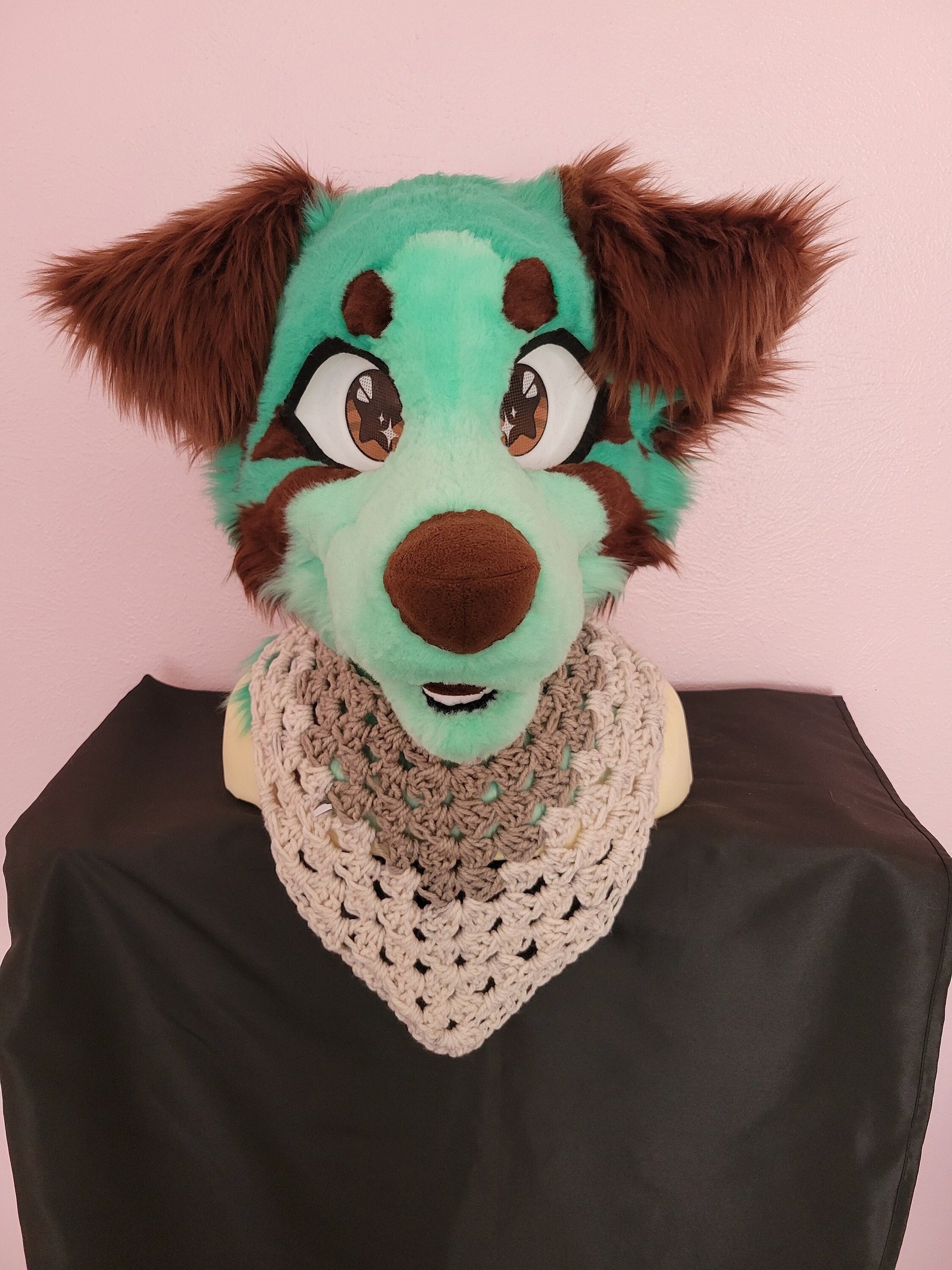 Crochet Fursuit Bandana - Gray - Etsy