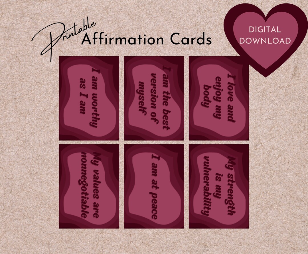 Printable "affirmations for Bravery" Cards - Etsy