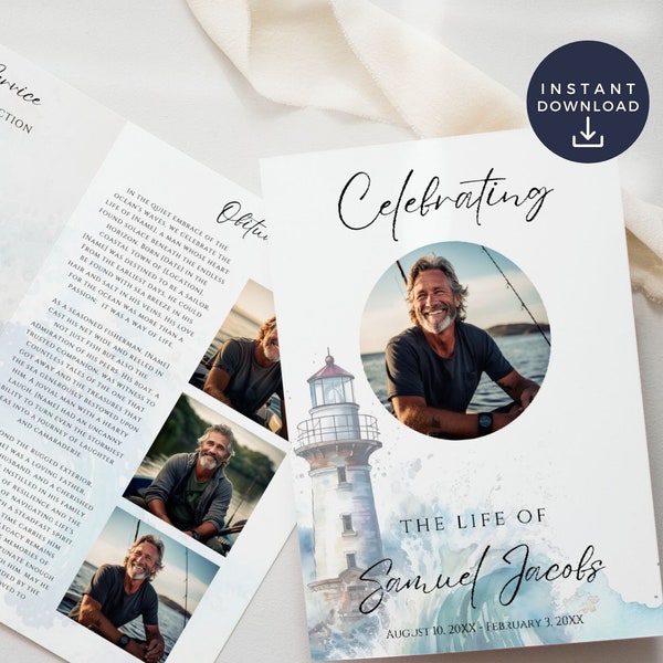 Minimalist Memorial Welcome Sign for Man or Woman, Celebration of Life ...