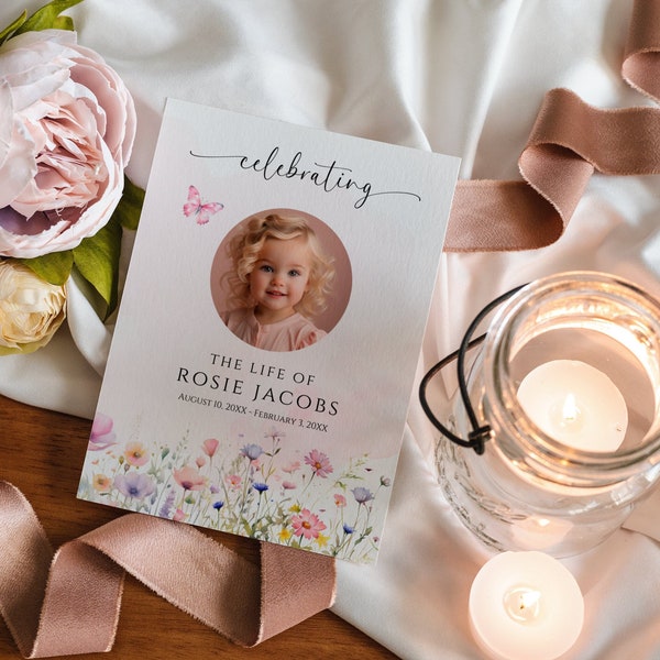 Baby Girl Memorial Service Program - Etsy