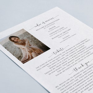 Double Sided Funeral Program Template, in Our Hearts Memorial Program ...