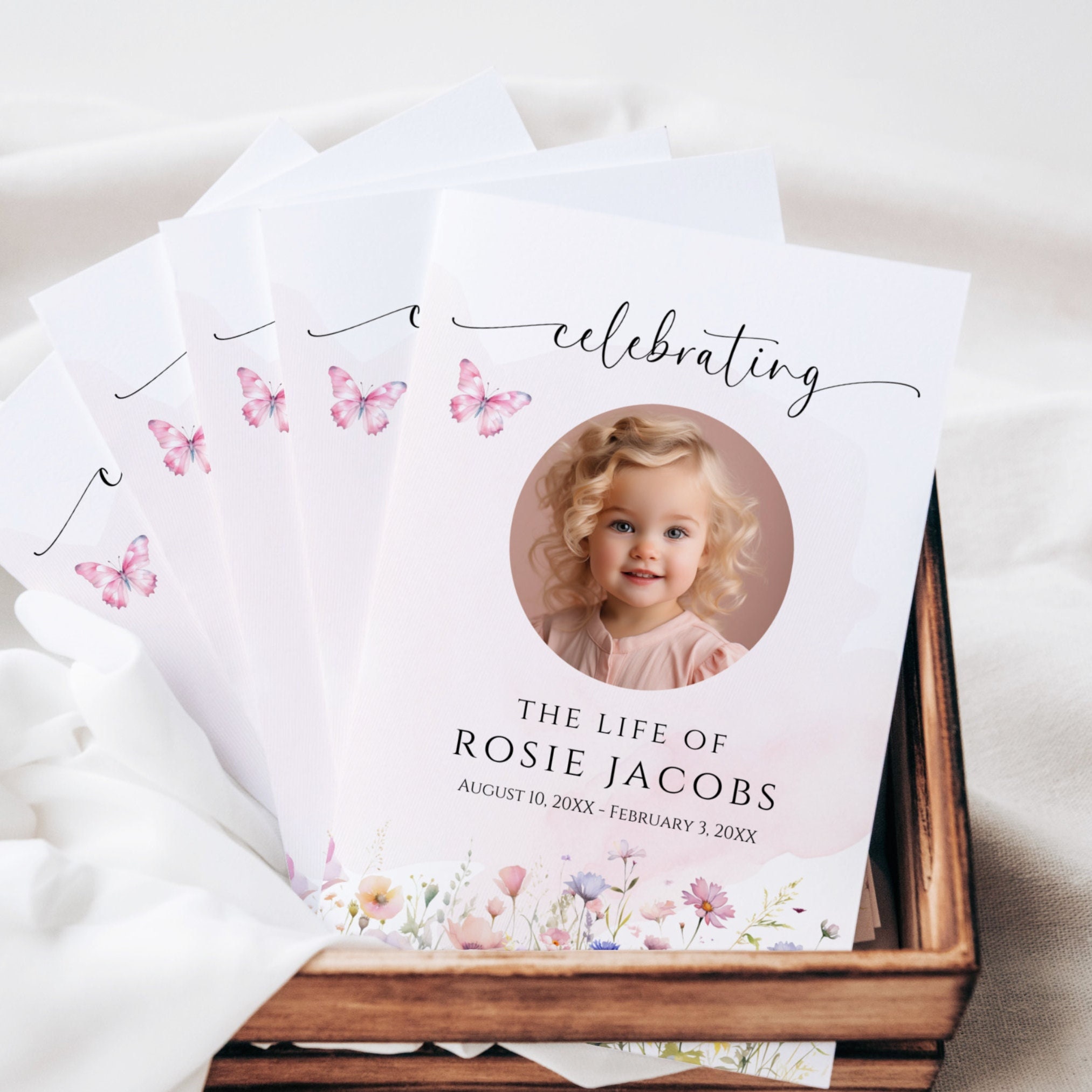 Baby Child Funeral Program Editable Template, Celebrating the Life Of ...