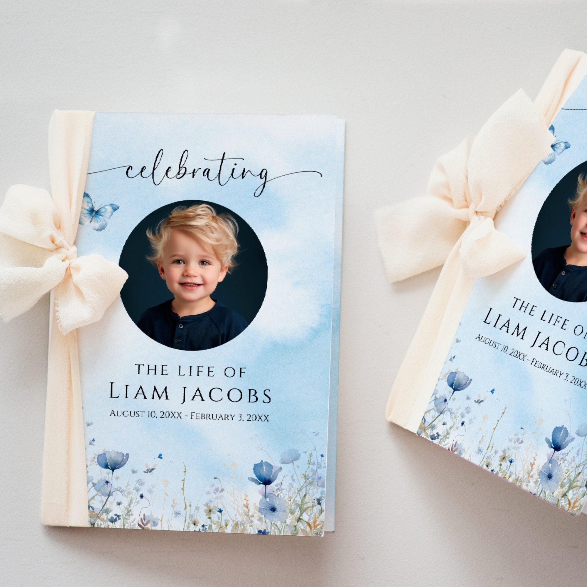 Baby Child Funeral Template, Program Editable, Celebrating the Life Of ...