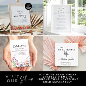 Reserved Seating Sign Wedding in Memory, Canva Template in Loving ...