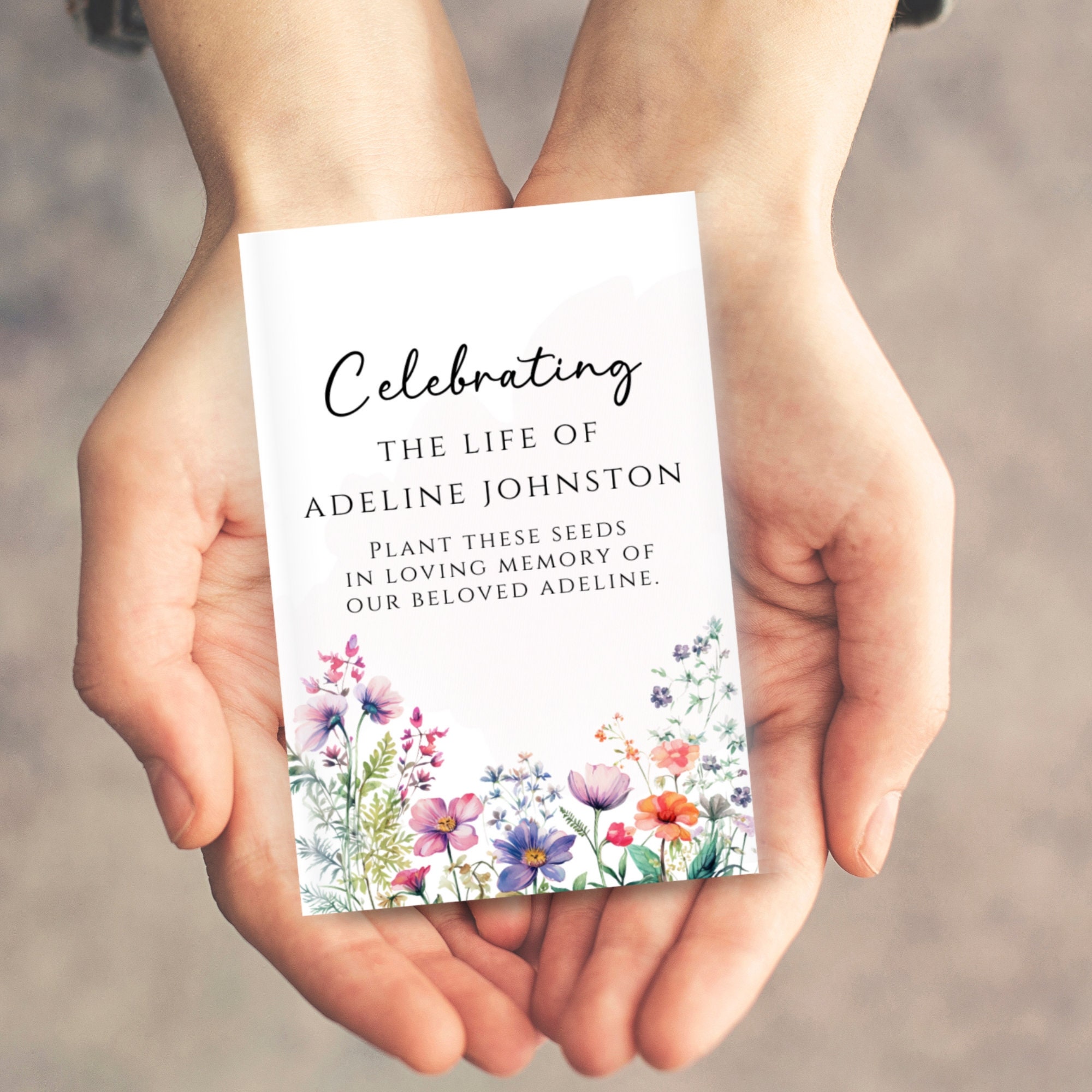 Wildflower Funeral Seed Packets, Memorial Service Seeds Envelopes ...