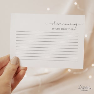Funeral Guest Book Pages, Alternative Share a Favourite Memory Card ...