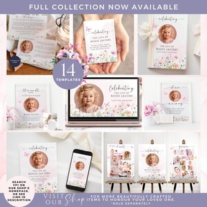Baby Child Funeral Invitation Announcement Template, Printable Editable ...