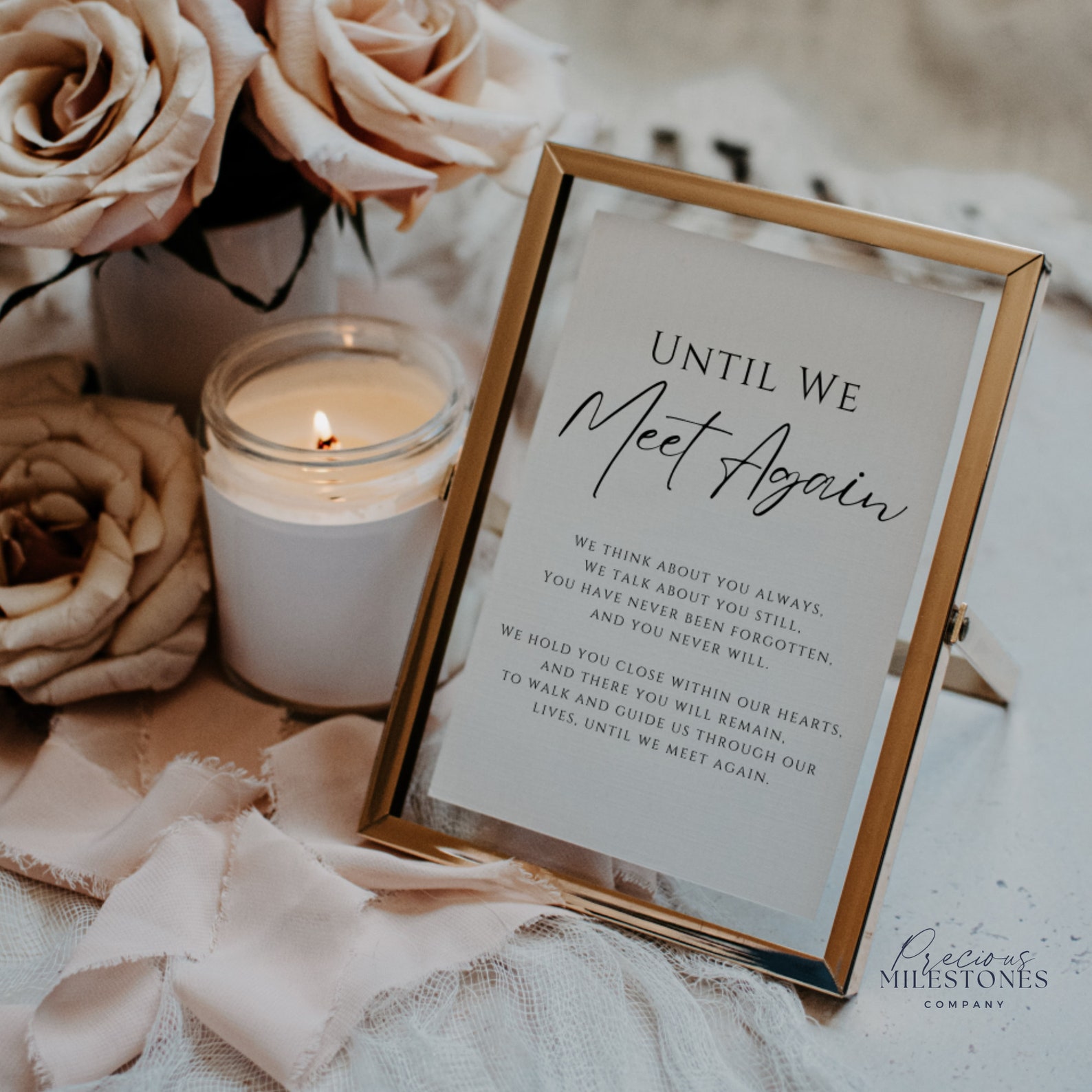 Until We Meet Again Sign, Memorial Sign, Celebration of Life Sign ...