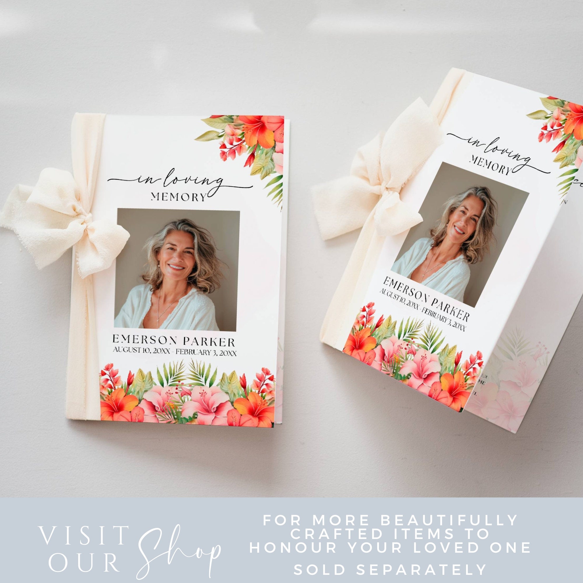 Funeral Welcome Sign Personalized, Editable Memorial Service Photo ...