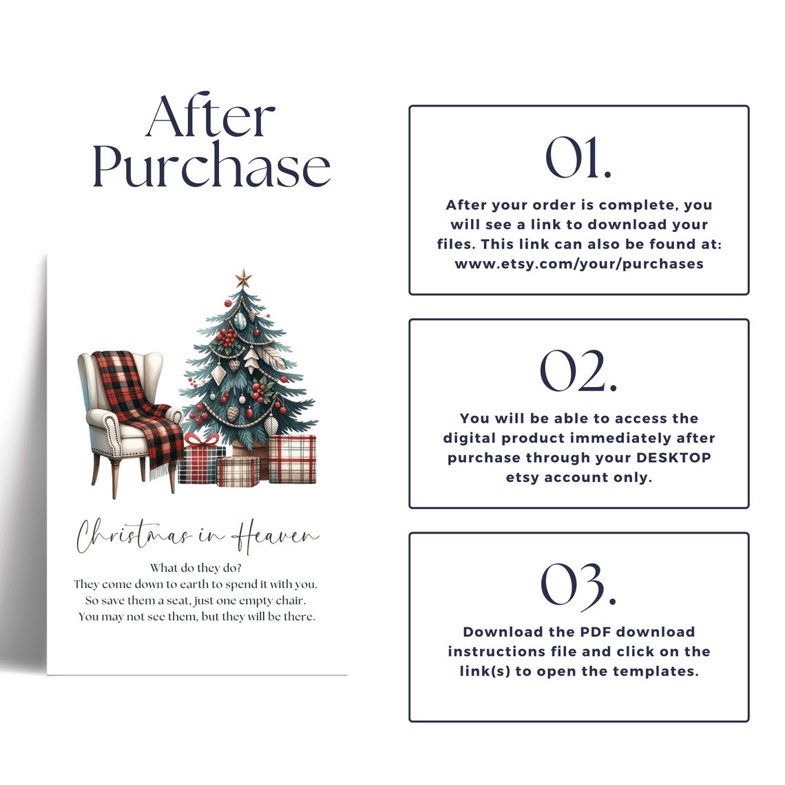 Printable Christmas in Heaven Poem, What Do They Do, Save a Chair ...