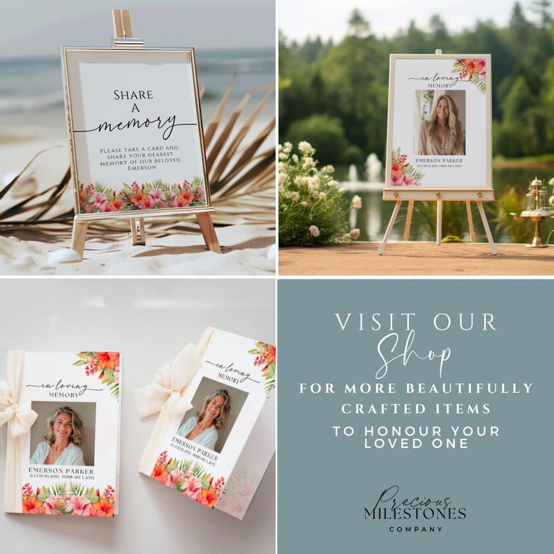 Prayer Card Funeral Photo Template, Memorial Poem Keepsake Favor ...