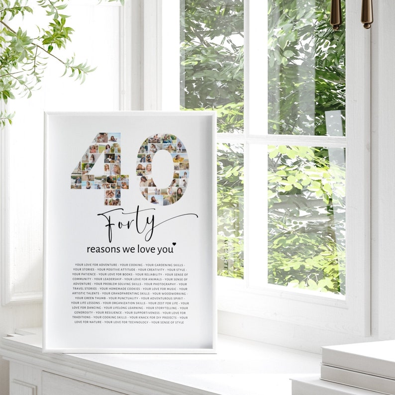 40 Reasons We Love You Digital Download, Printable Template, Custom ...