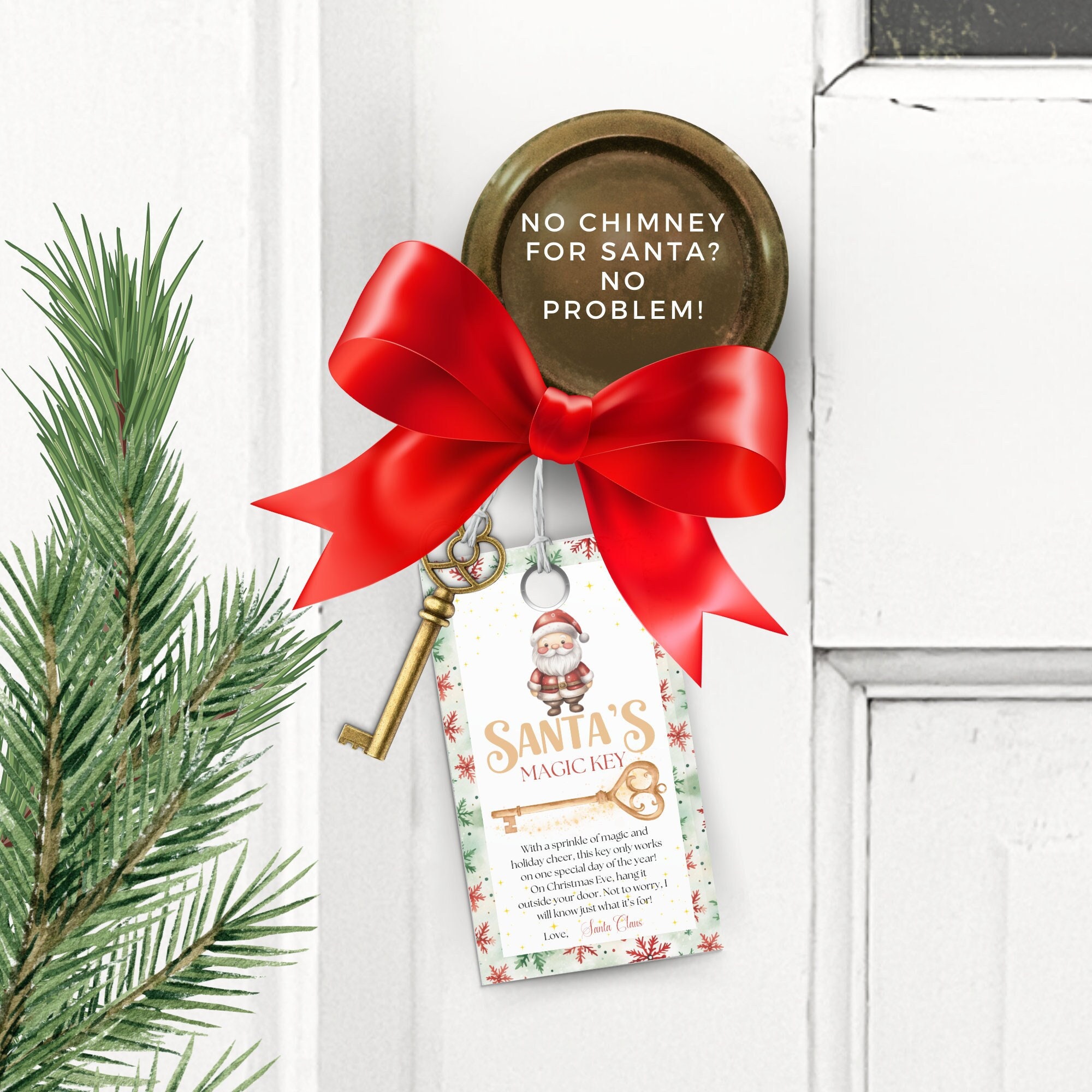 Santa Magic Key Printable Instant Download Christmas Eve - Etsy