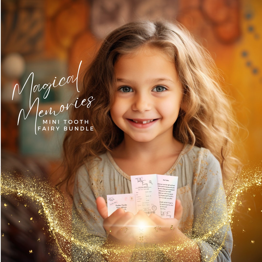 Printable Mini Tooth Fairy Set With Envelope, Editable Tooth Fairy ...