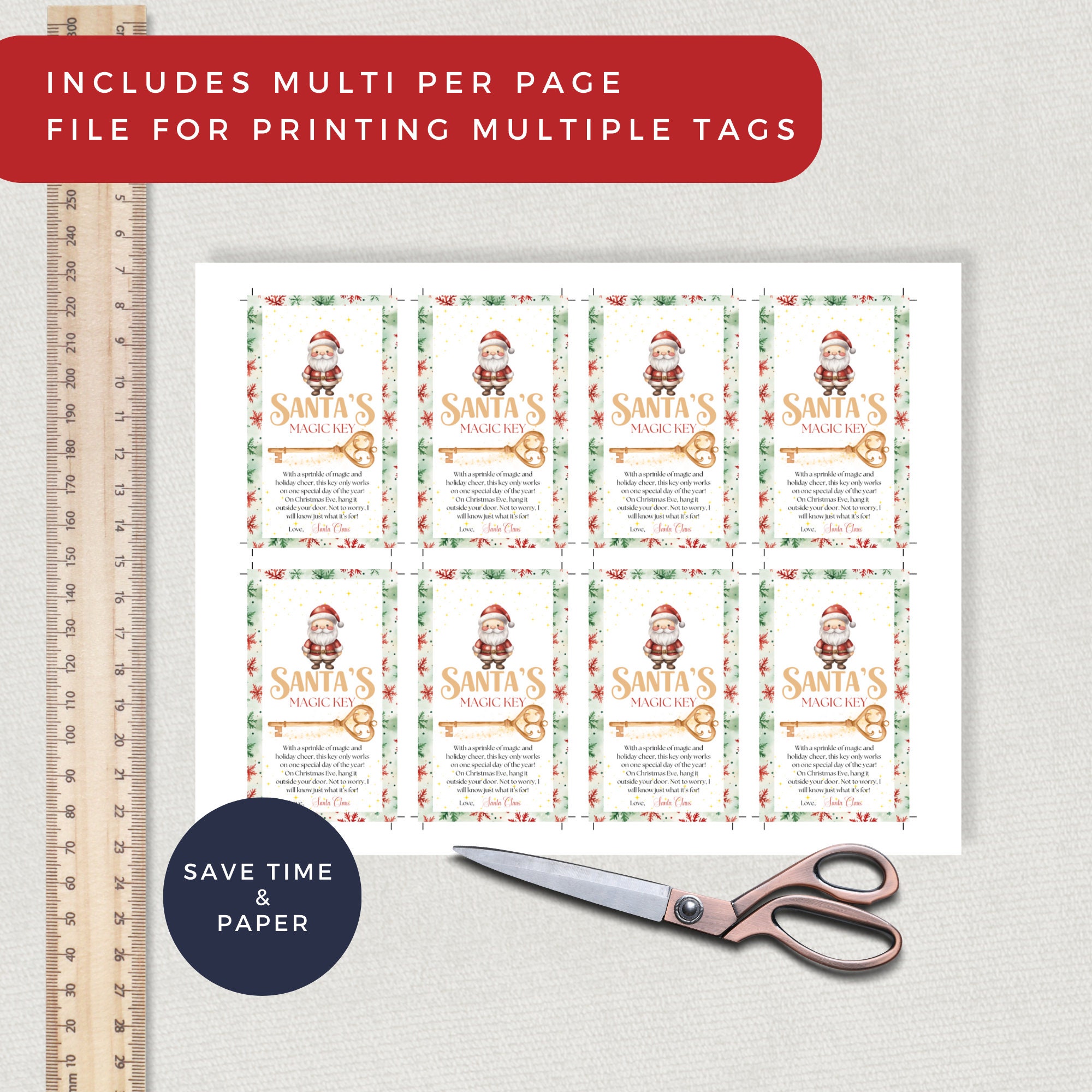 Santa Magic Key Printable Instant Download Christmas Eve - Etsy