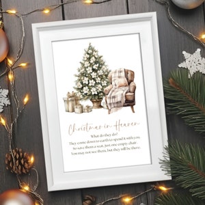Printable Christmas in Heaven Poem, What Do They Do, Save a Chair ...
