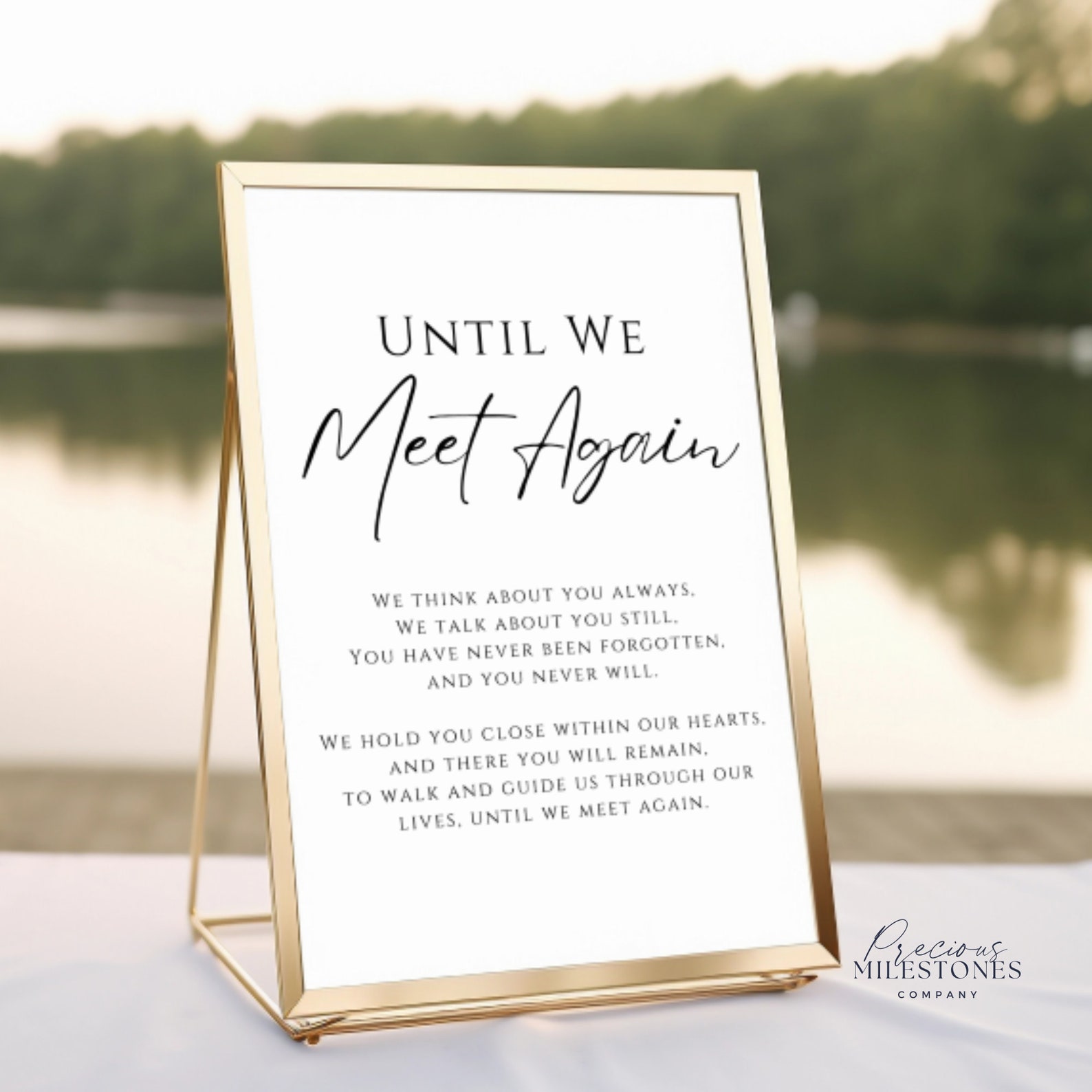 Until We Meet Again Sign, Memorial Sign, Celebration of Life Sign ...