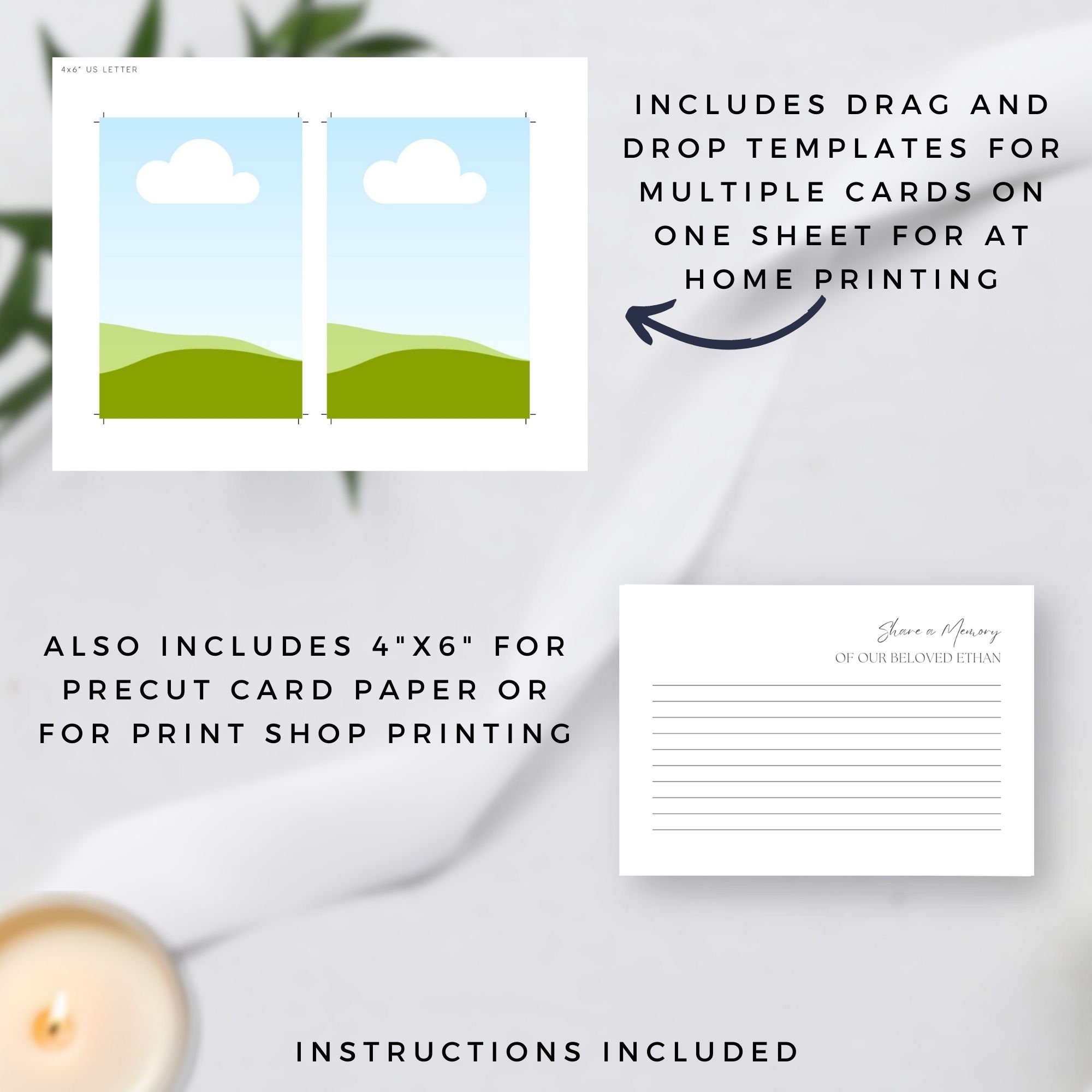 Share a Memory Card Template Personalized Favorite Memory - Etsy