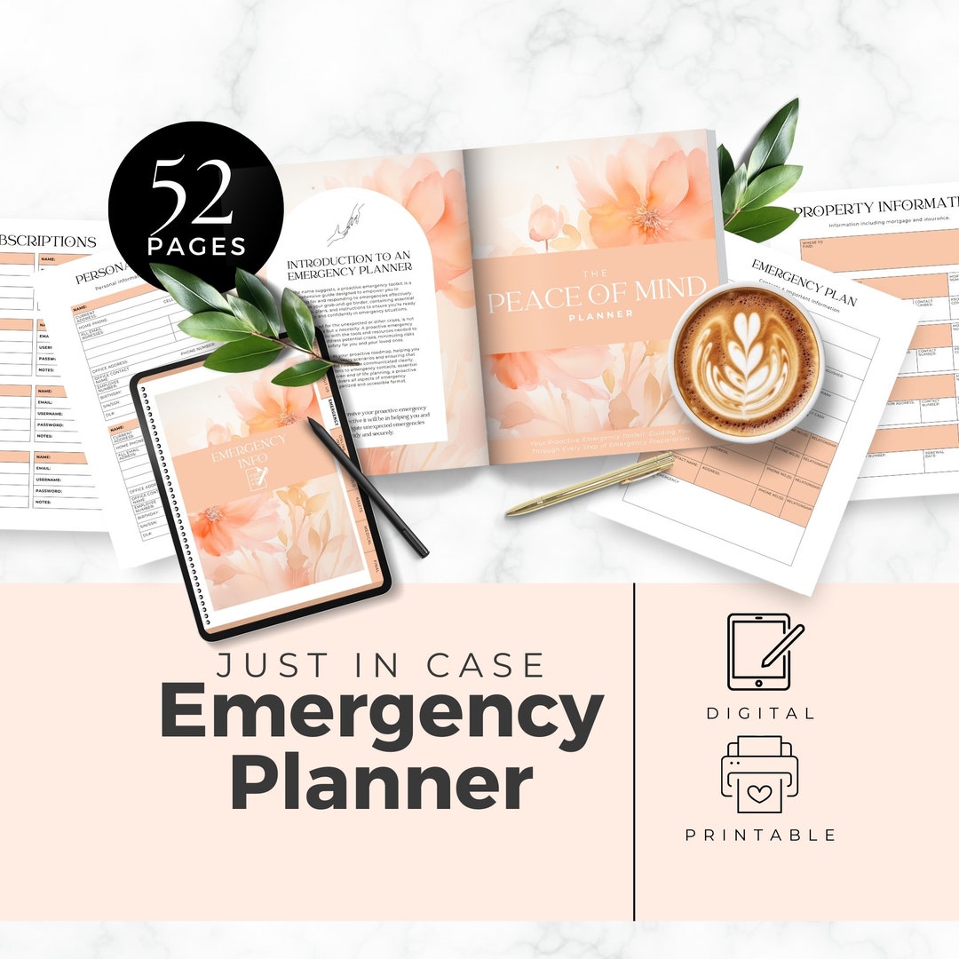 End of Life Planner Fillable, Just in Case of Emergency, Last Wishes ...