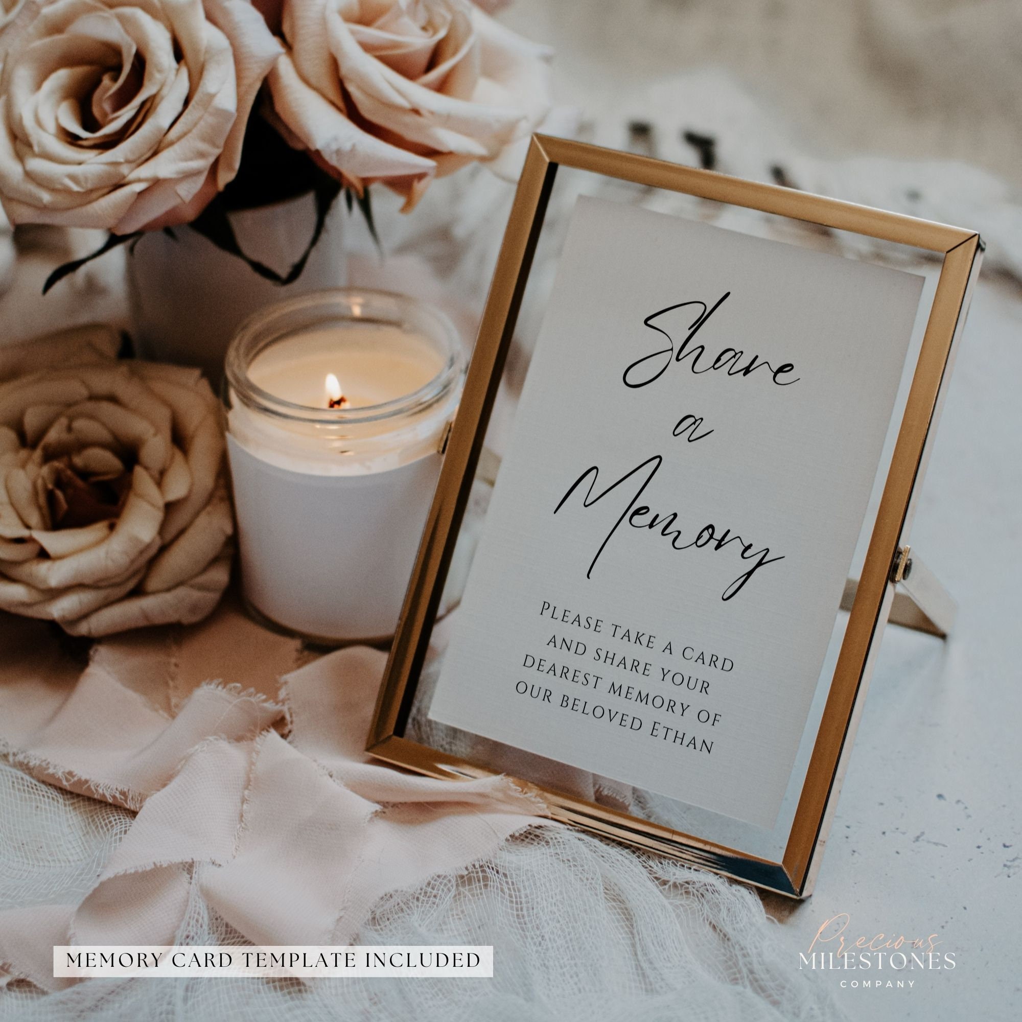 Share a Memory Card Template, Personalized Favorite Memory, Memorial ...