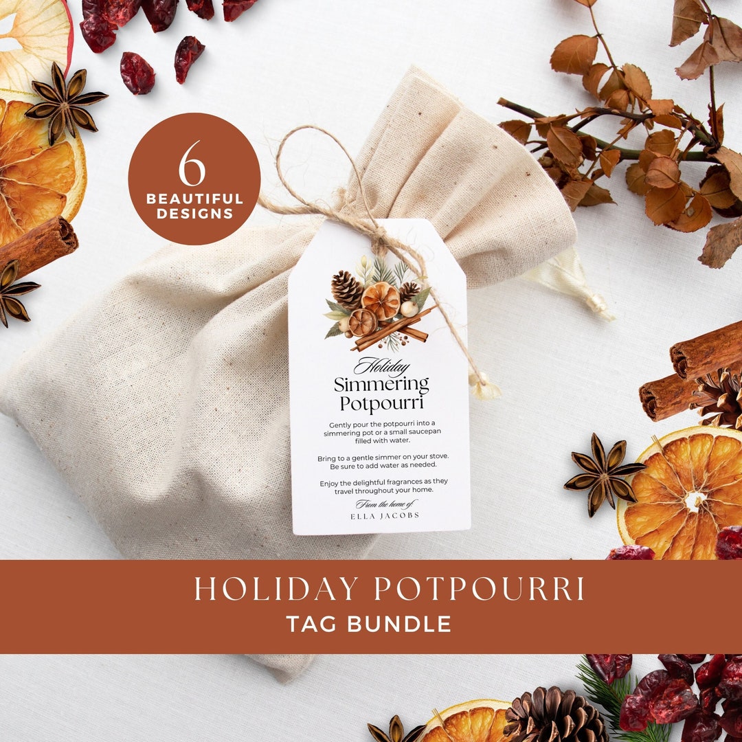 Christmas Potpourri Printable Tag, Stovetop Simmering Pot, Holiday ...