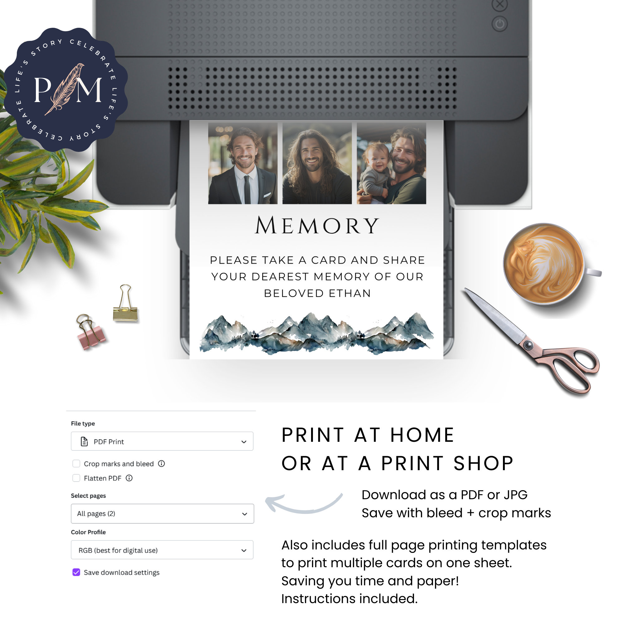 Share a Memory Card Template With Photo Personalized Favorite - Etsy