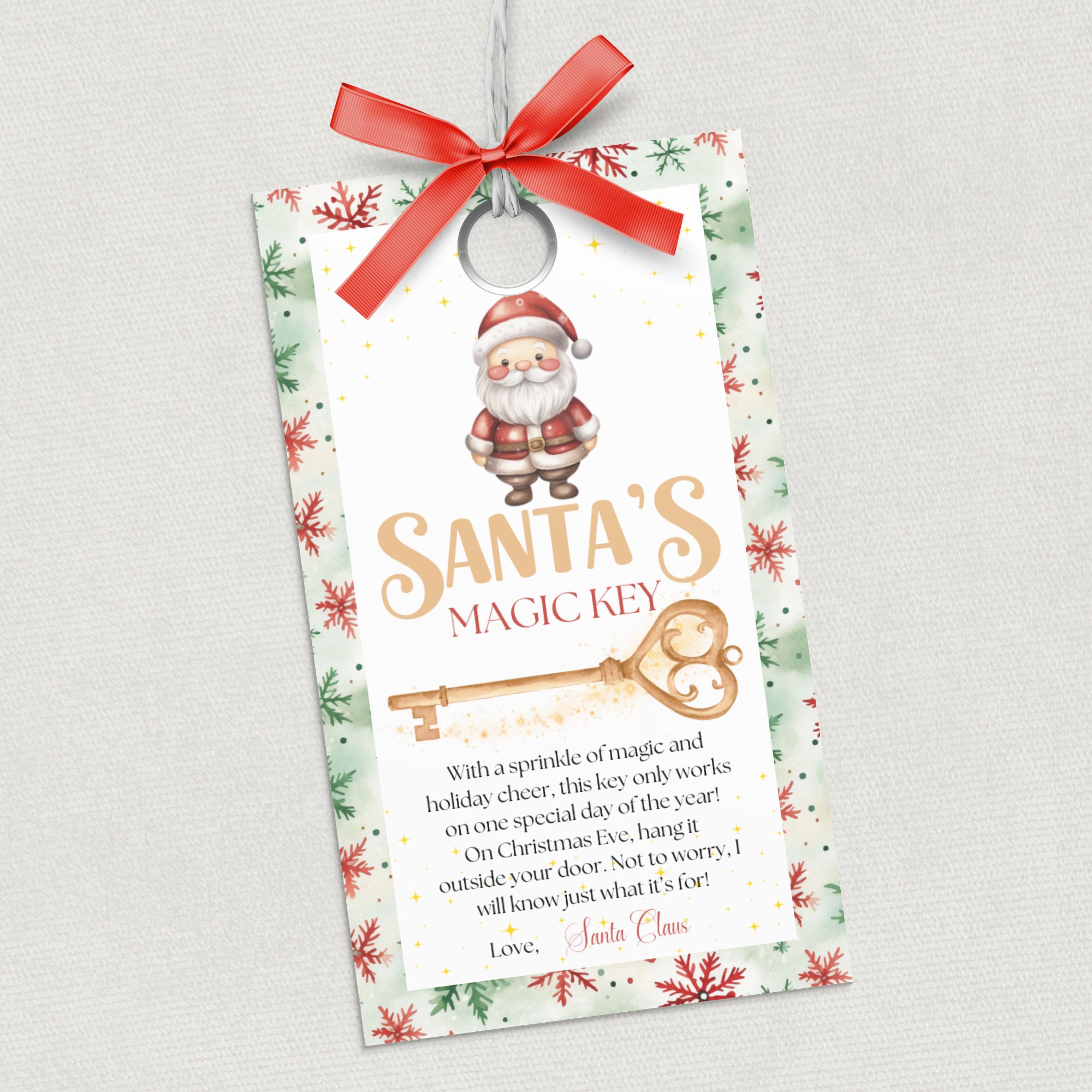Santa Magic Key Printable Instant Download Christmas Eve - Etsy