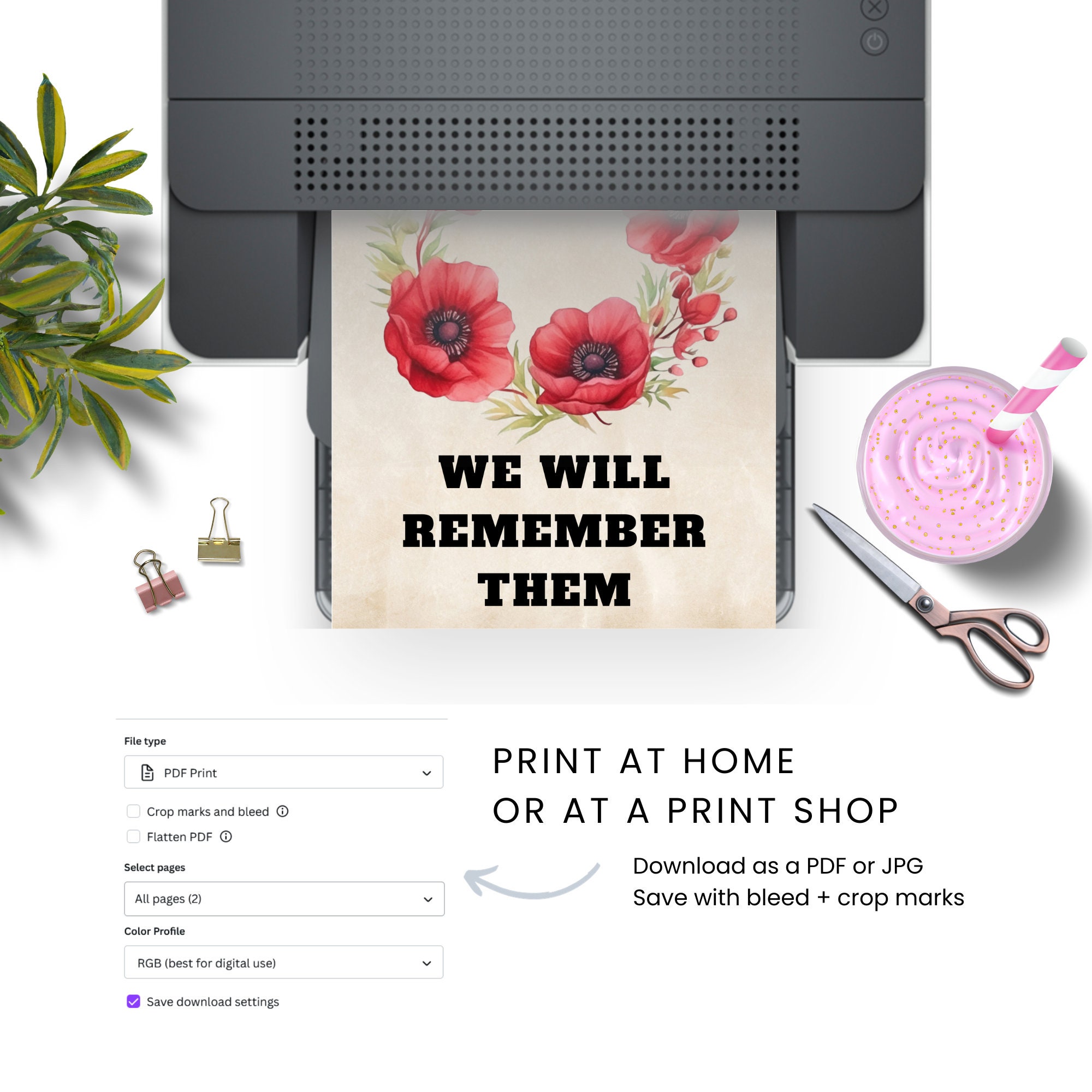 Remembrance Day Bulletin Board Printable Posters, INSTANT Download ...