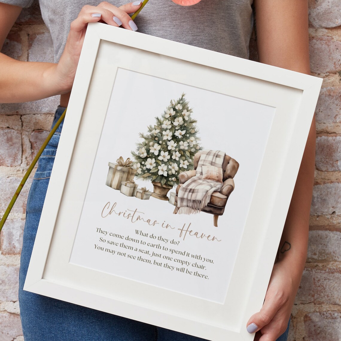 Printable Christmas in Heaven Poem, What Do They Do, Save a Chair ...