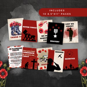 Remembrance Day Bulletin Board Printable Posters, INSTANT Download ...