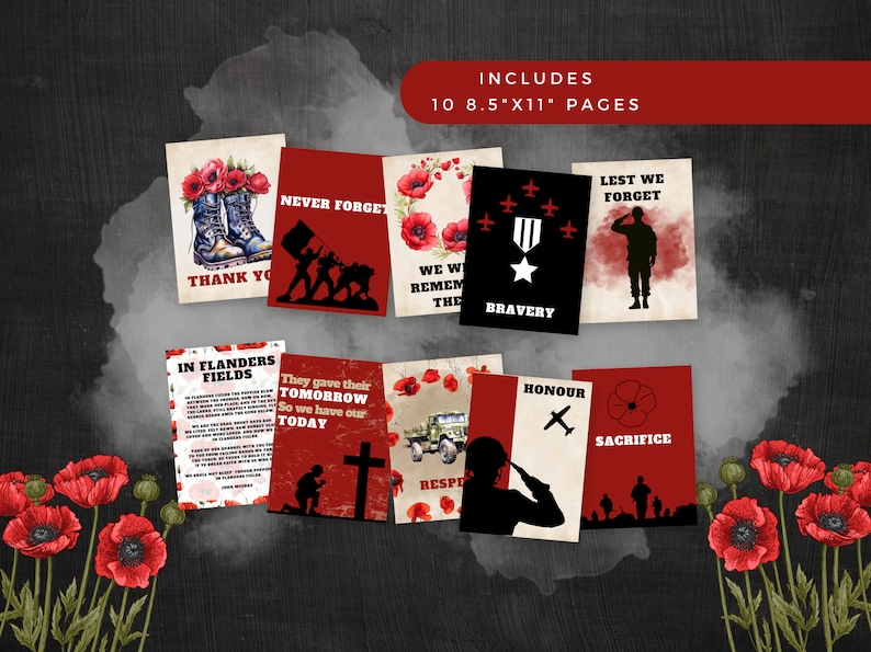 Remembrance Day Bulletin Board Printable Posters, INSTANT Download ...