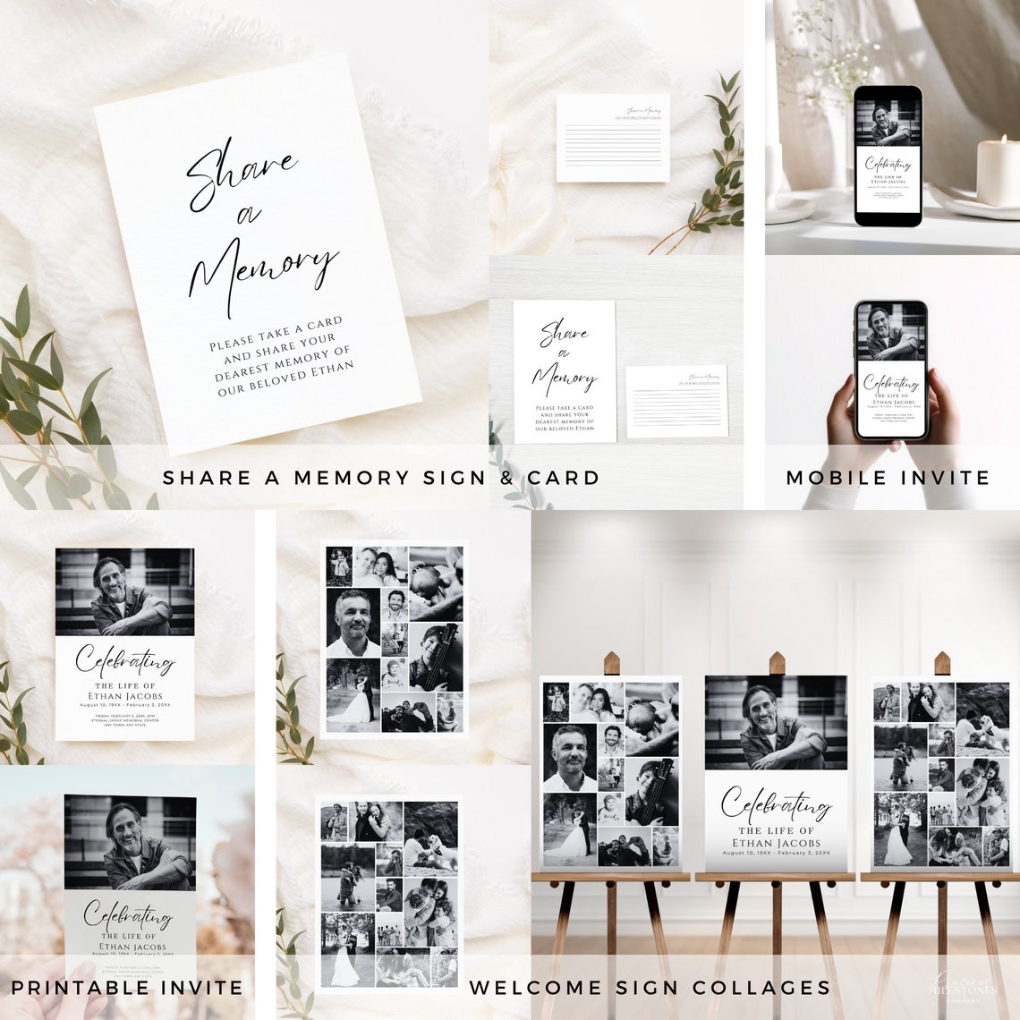 Editable Funeral Bundle, Funeral Program Bundle, Celebration of Life ...