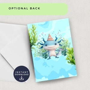 Axolotl Birthday Invitation, Boys Party Invite, A Whole Lotl Fun ...