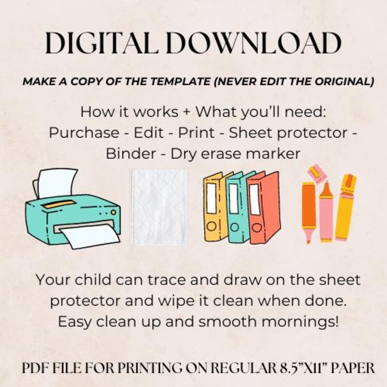 Morning Menu PLR, EDITABLE Printable Morning Activities, Daily Weather ...