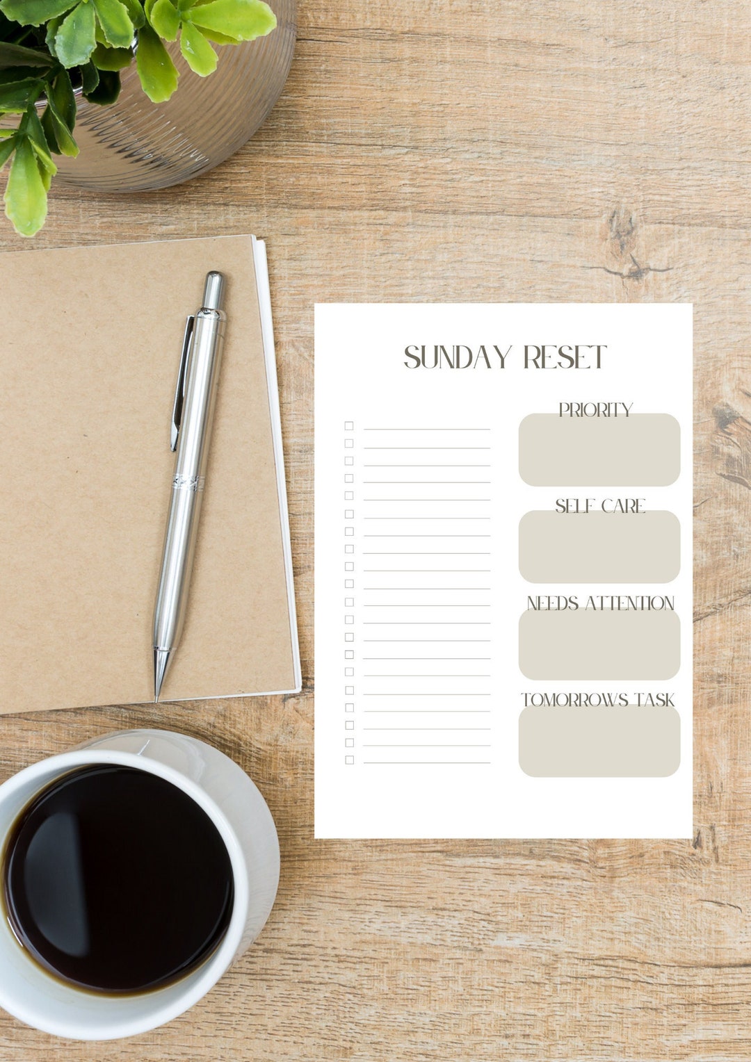 Daily Routine Sunday Reset Daily to Do Check List - Etsy