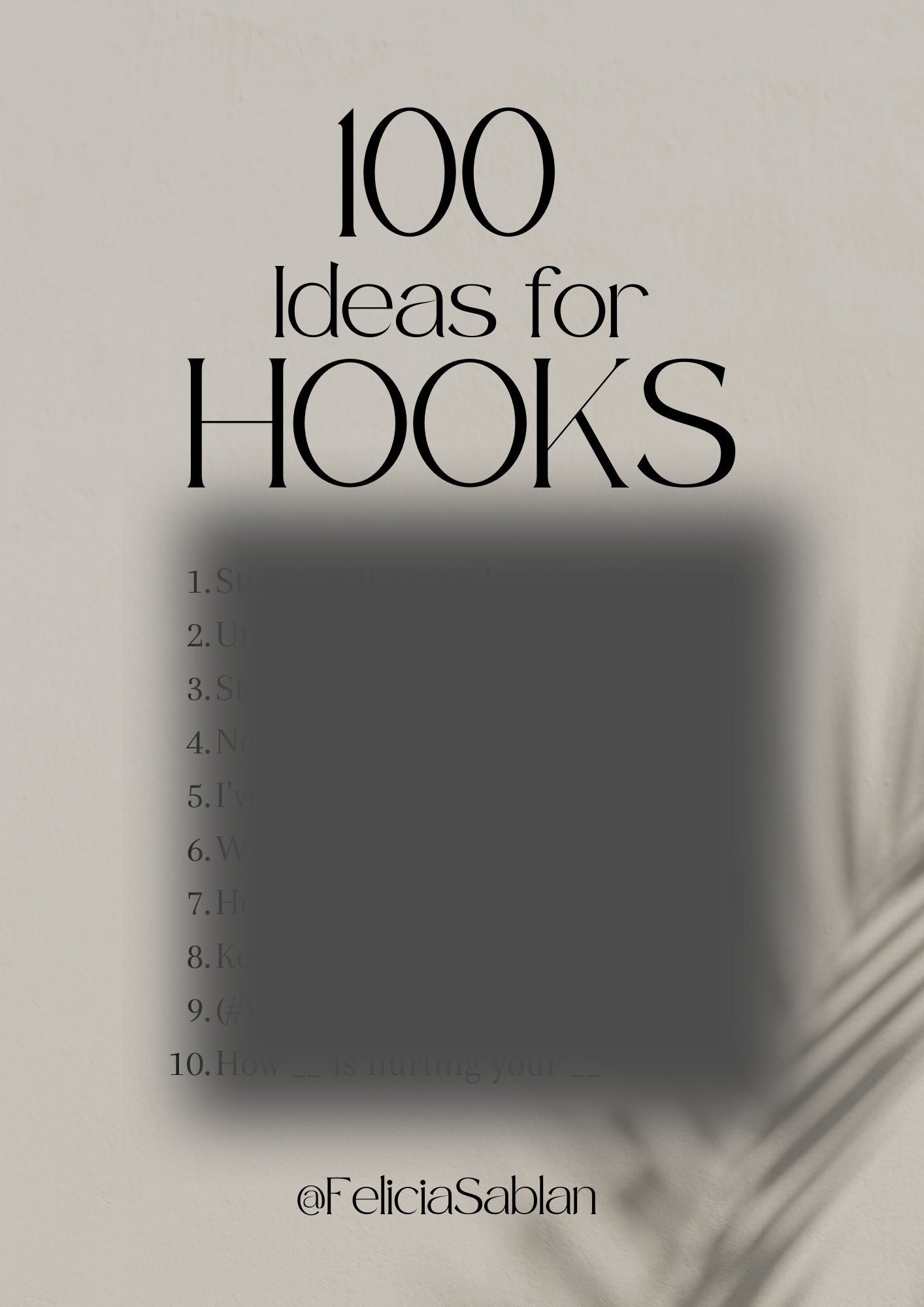 100 Ideas for Hooks, Reel Ideas for Beginners, and Stop People From ...